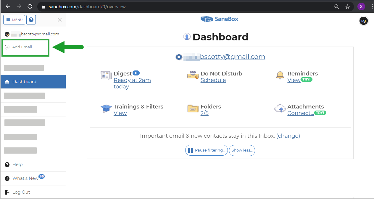 SaneBox | How do I add another email address to my SaneBox Account or ...